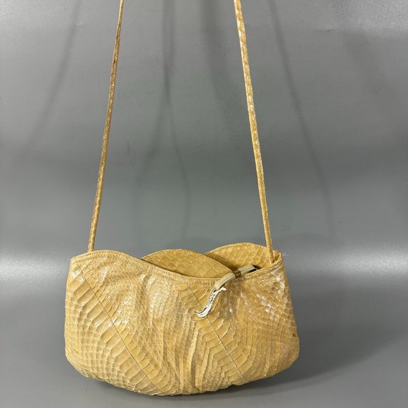 Sharif | Bags | Vintage Sharif Made In The Usa Yellow Python Leather ...